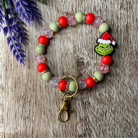 Hand Crafted | Accessories | Handcrafted Grinch Chic Beaded Wristlets ...